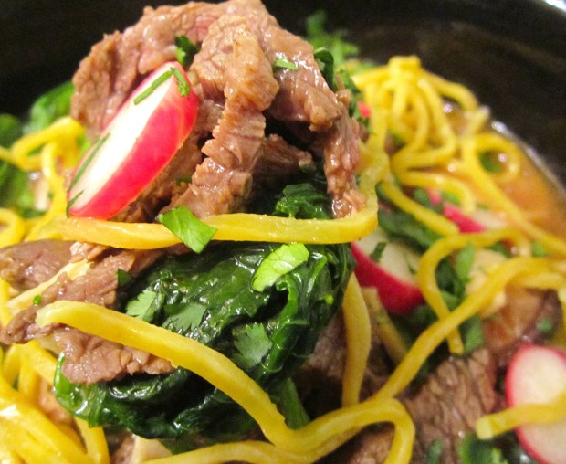 Canton Noodles, Beef & Vegetables In Ginger/Garlic Broth “ | ChefsOpinion