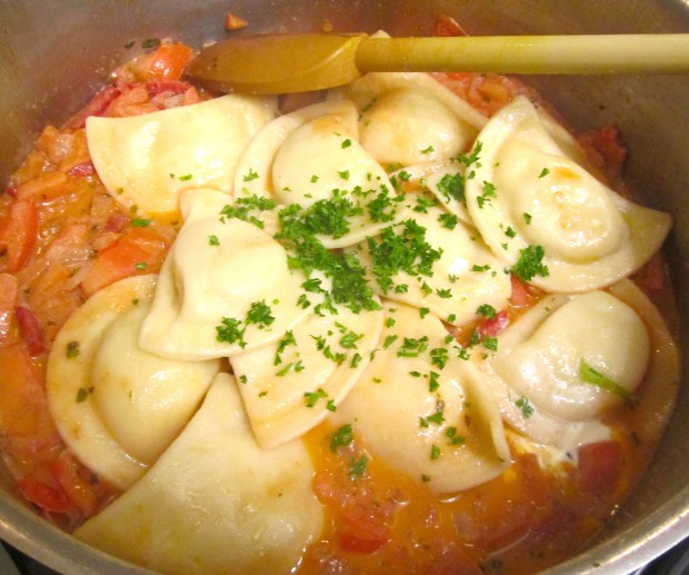Potato Stuffed Pasta In Red Wine Cream | ChefsOpinion