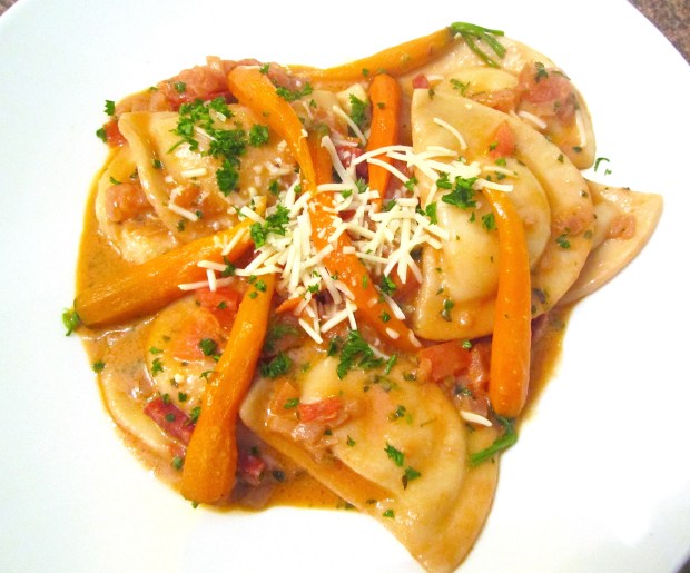 Potato Stuffed Pasta In Red Wine Cream | ChefsOpinion