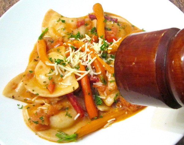 Potato Stuffed Pasta In Red Wine Cream | ChefsOpinion