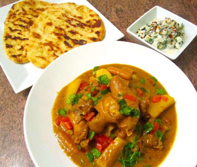 Pigs Tail And Potato Curry, Naan & Cucumber Raita | ChefsOpinion