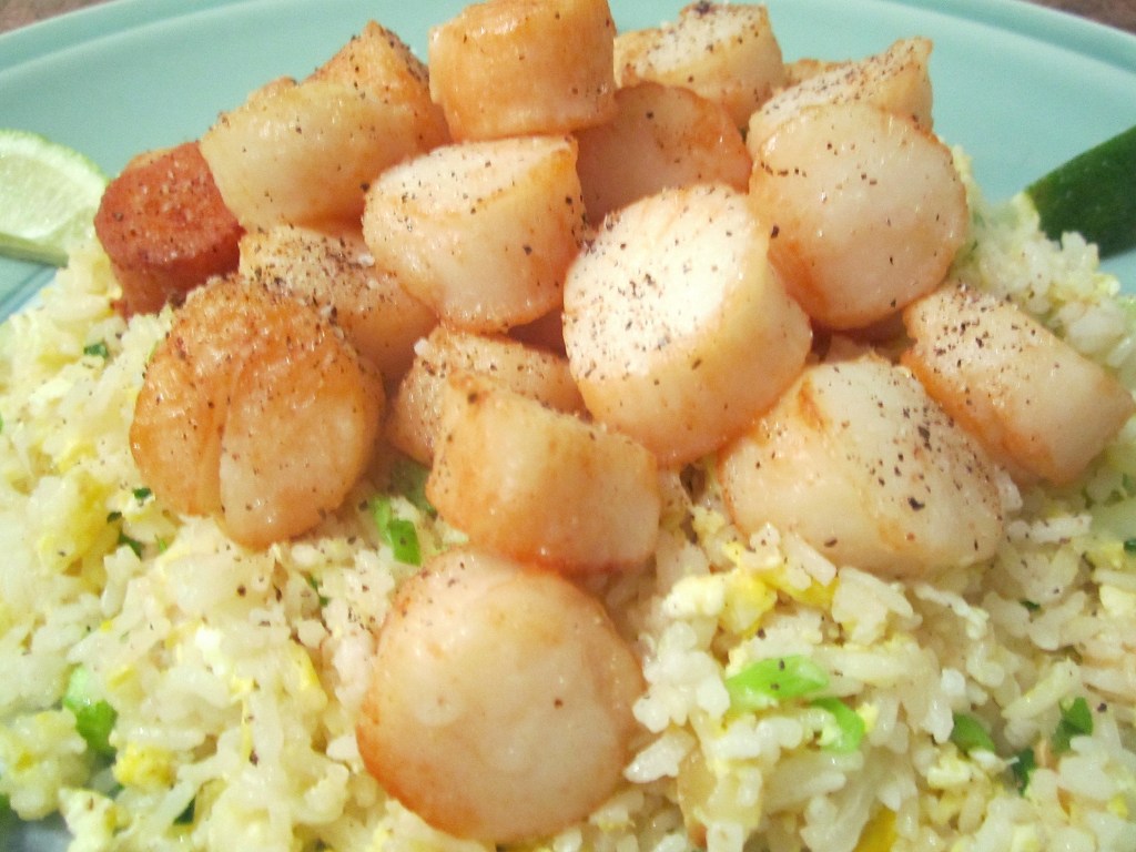 Chinese Salt & Pepper Scallops With Egg Fried Rice | ChefsOpinion