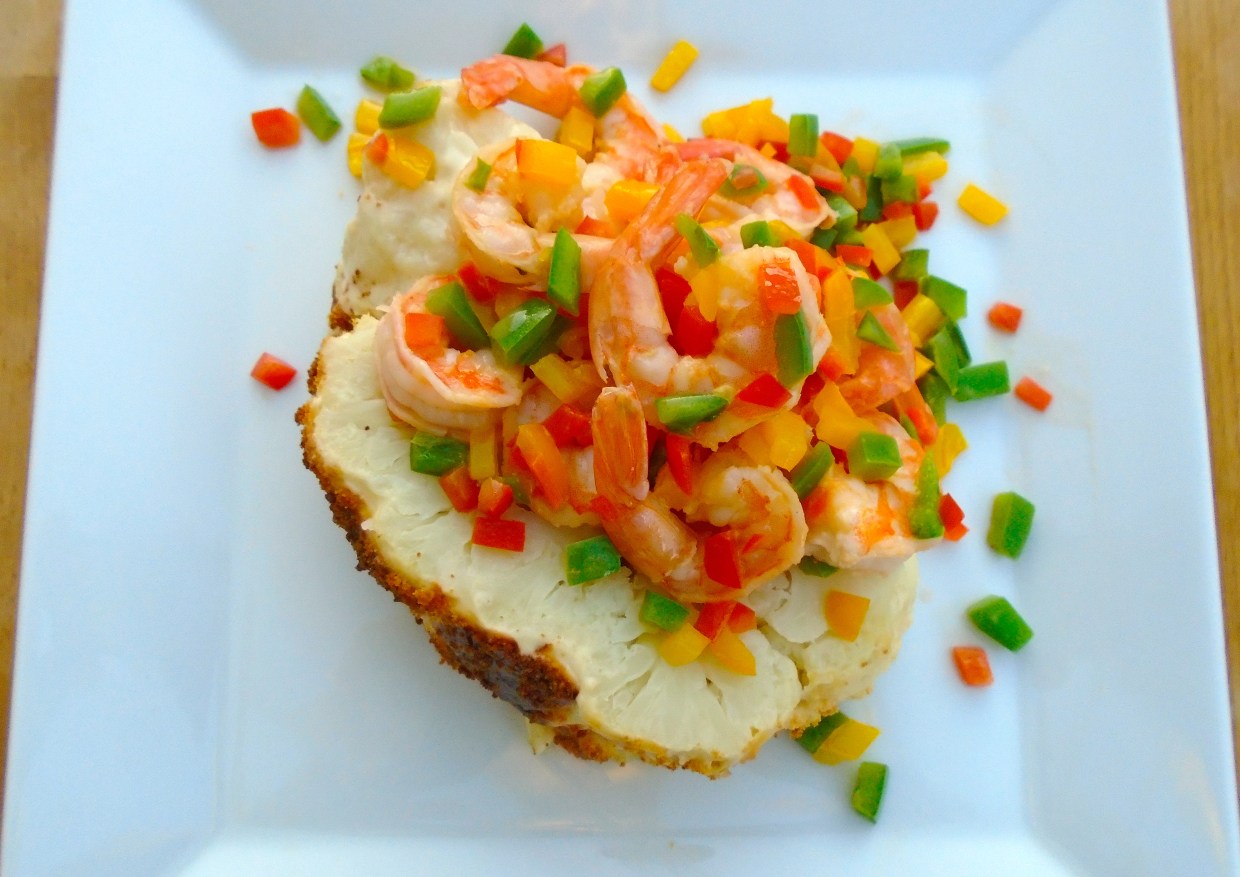 Baked Cauliflower & Confetti Shrimp | ChefsOpinion